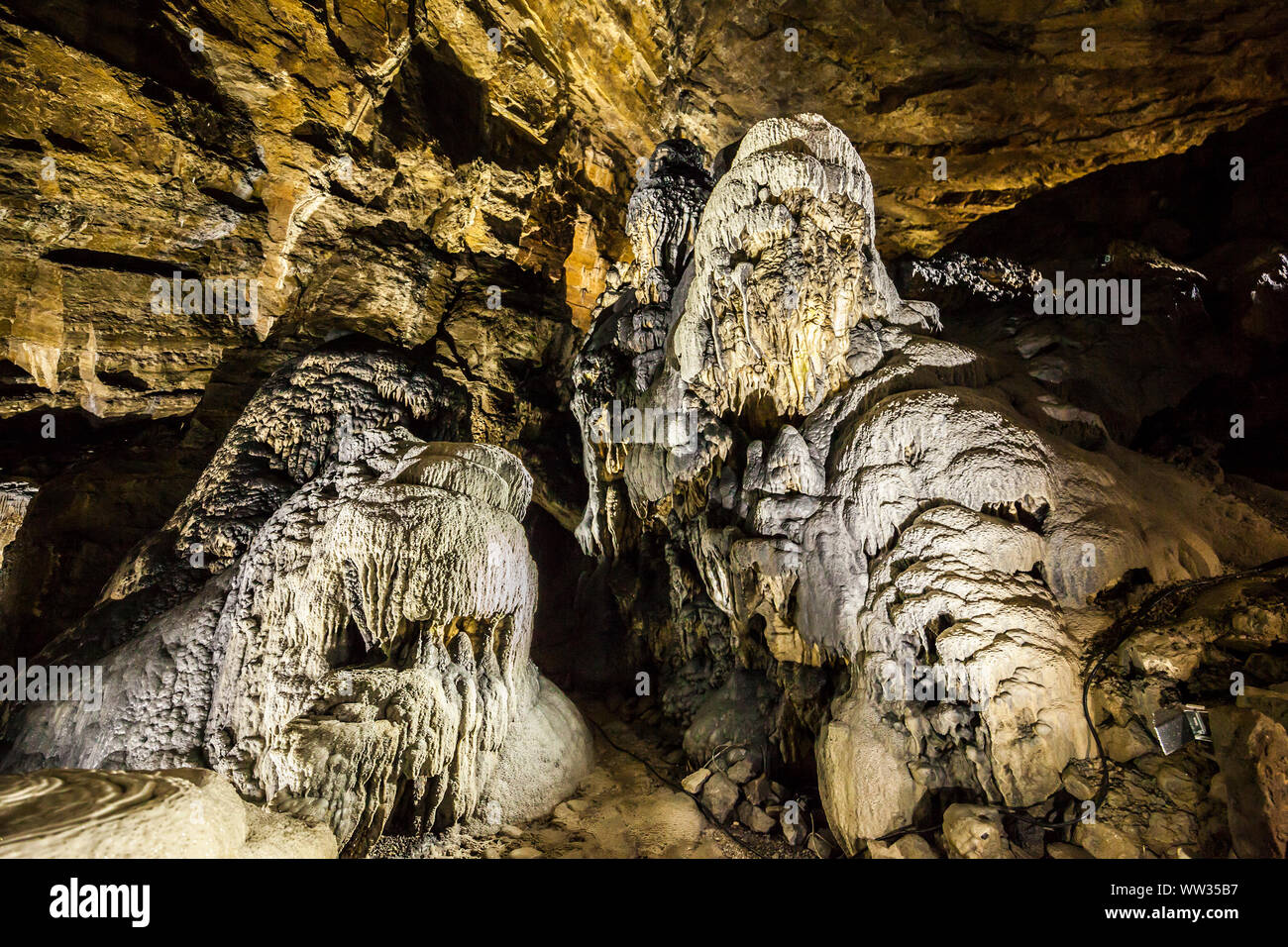 Interior of Han-sur-Lesse cave from Belgium Stock Photo - Alamy