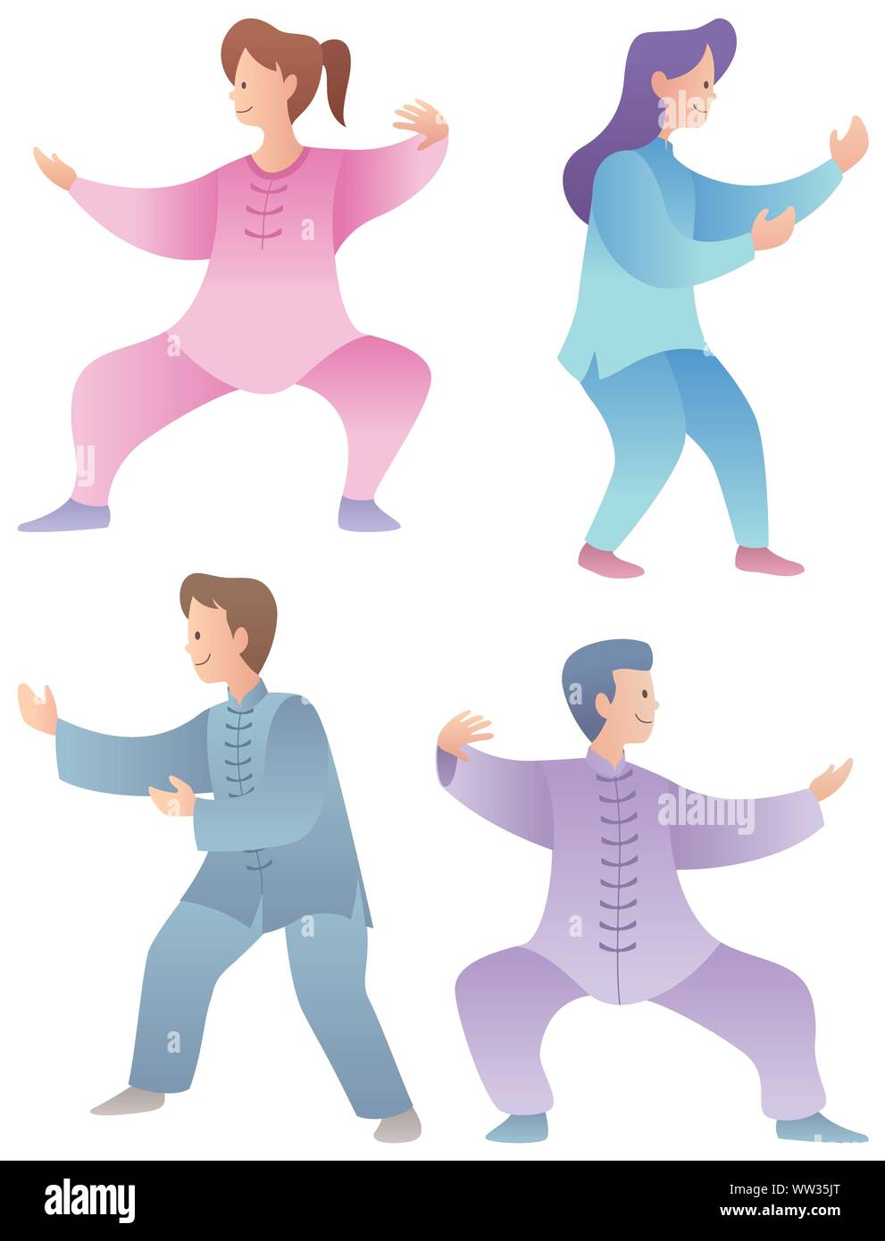 Set male female characters Stock Vector Images - Alamy