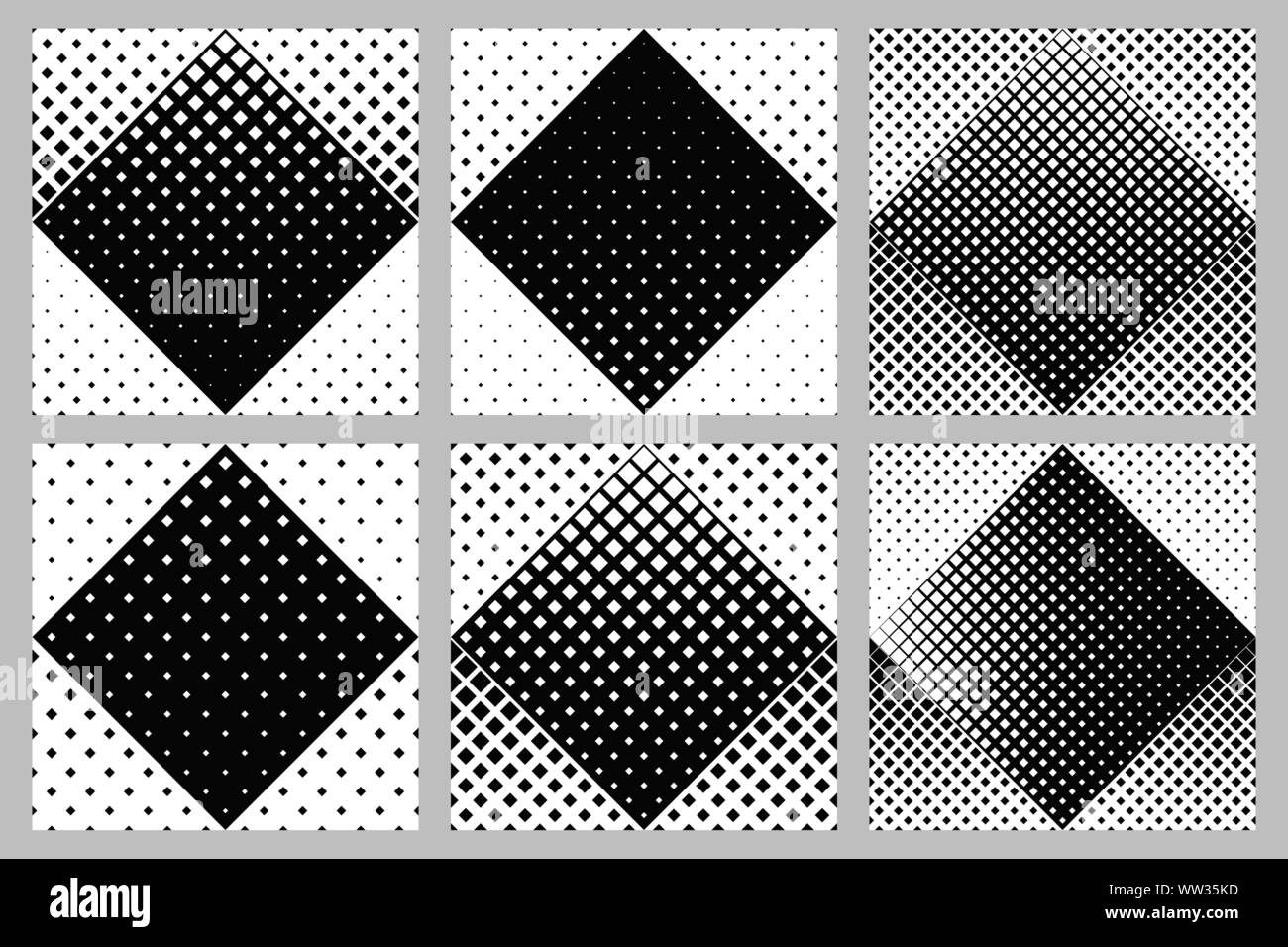Seamless Diagonal Square Pattern Background Set Abstract Vector