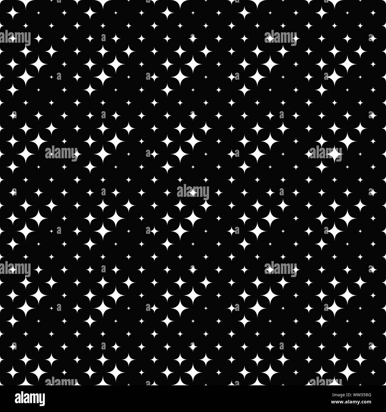 Black and white seamless star pattern background - abstract monochrome ...