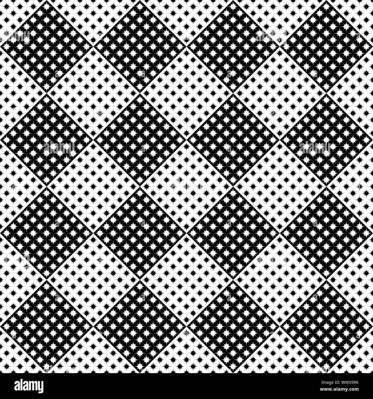 Seamless Monochrome Star Pattern Background Abstract Vector Design