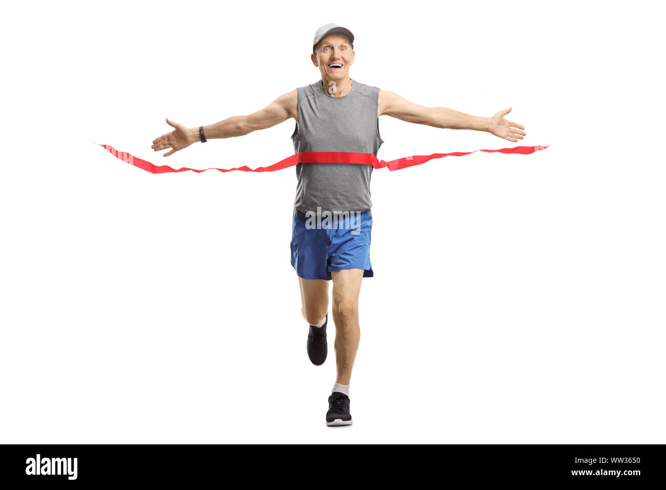 Elderly marathon runner hi-res stock photography and images - Alamy