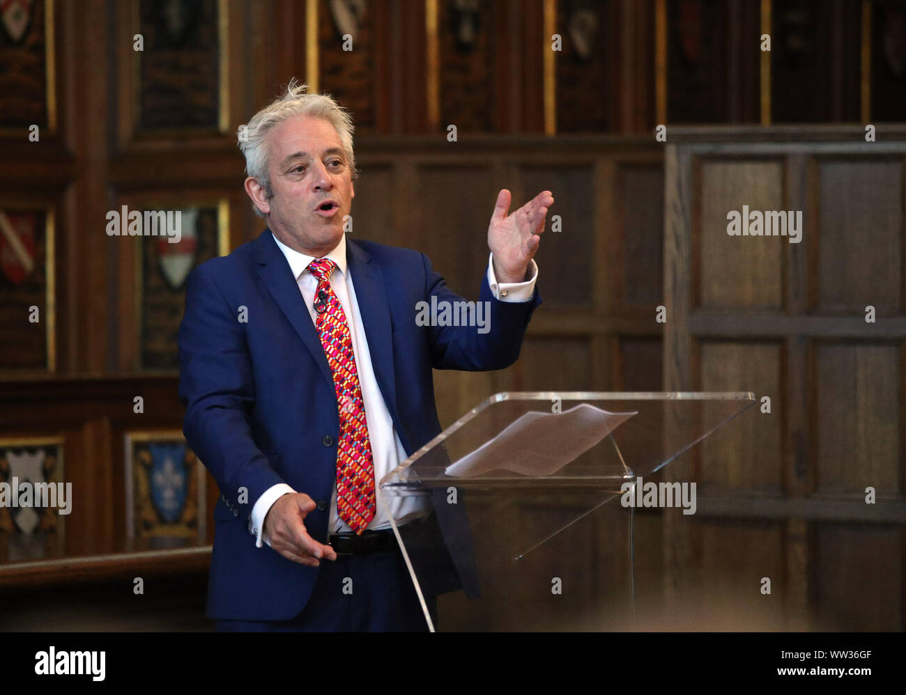 Speaker of the House of Commons, John Bercow, speaking at the Sixth ...