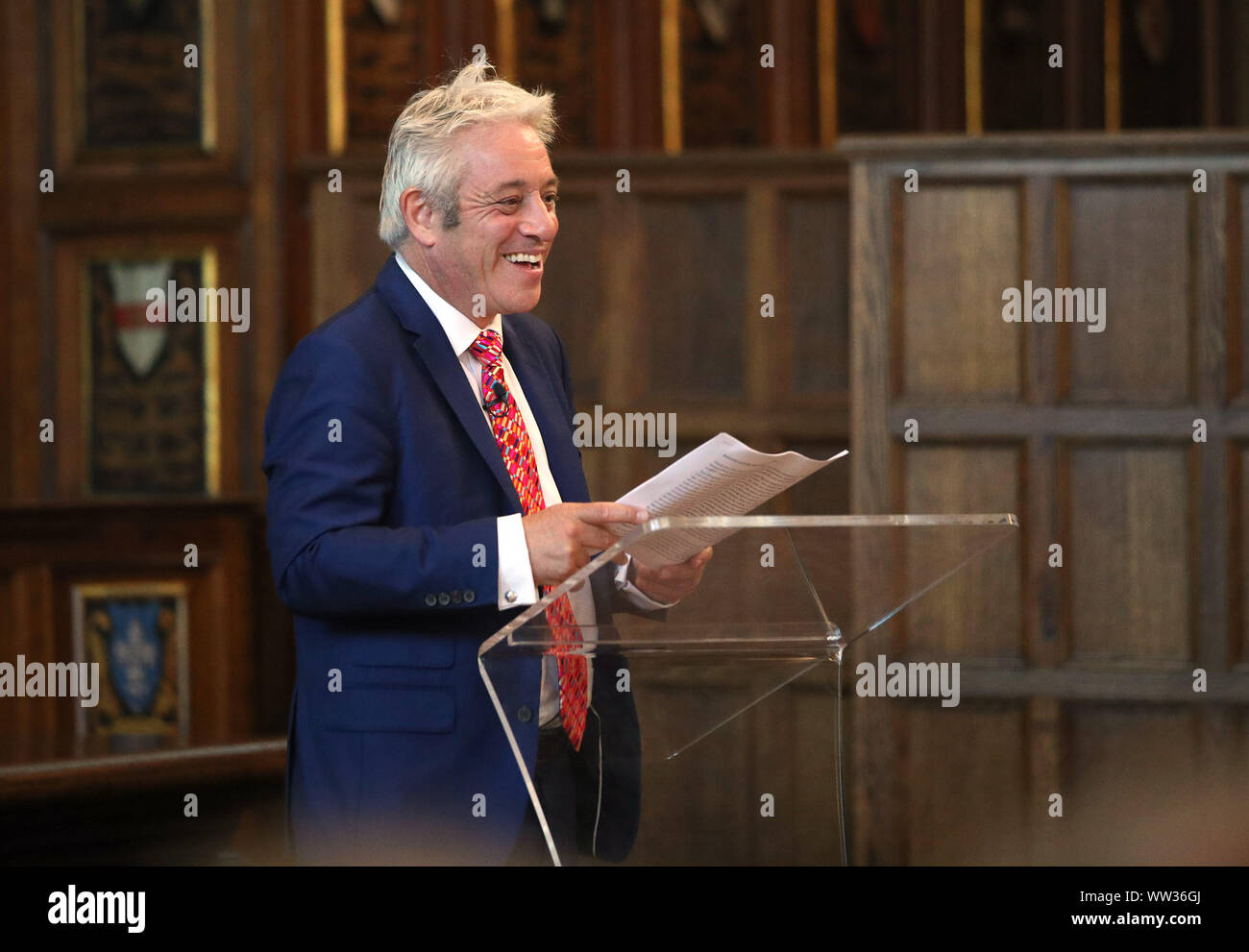 Speaker of the House of Commons, John Bercow, speaking at the Sixth ...
