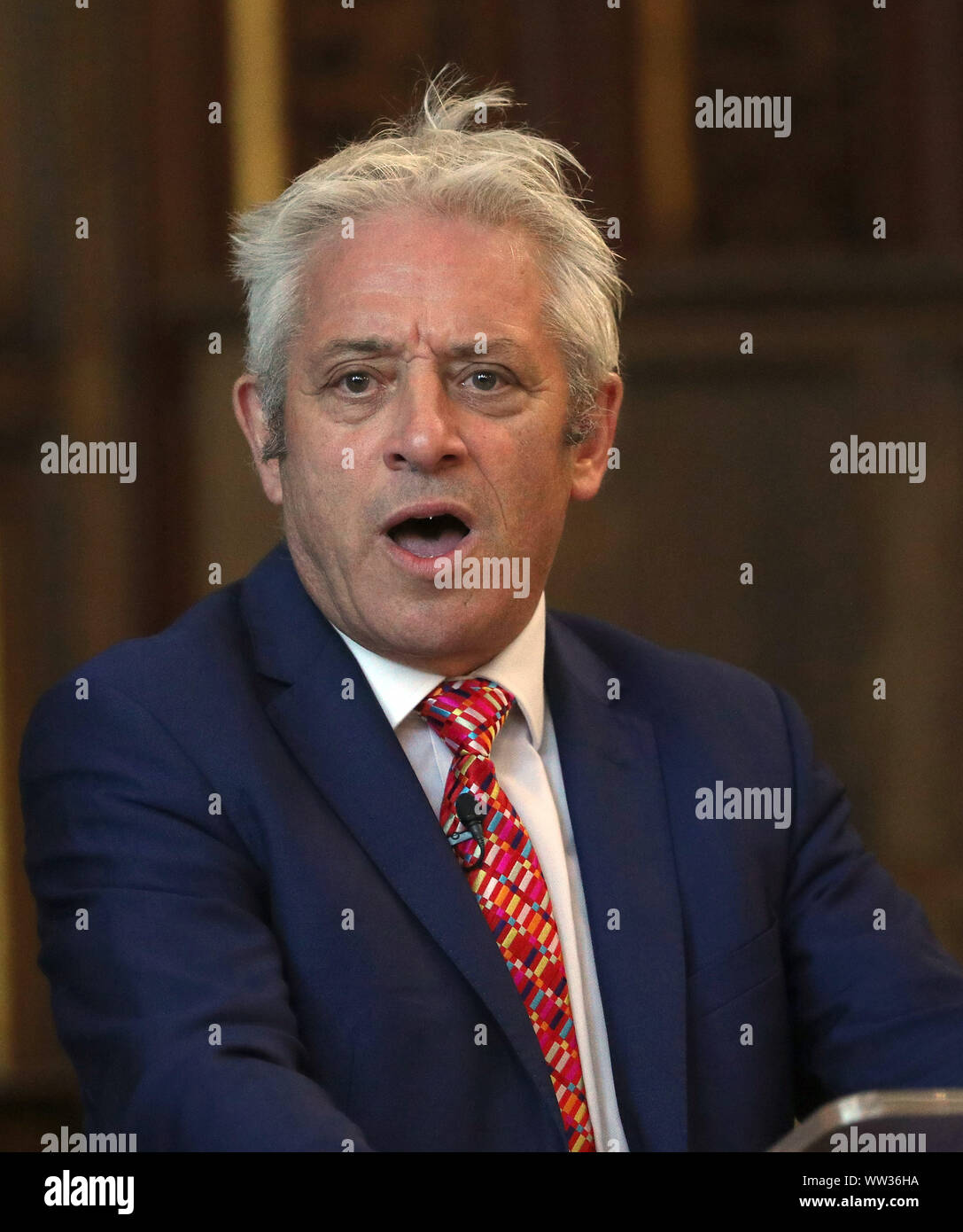 Speaker of the House of Commons, John Bercow, speaking at the Sixth ...