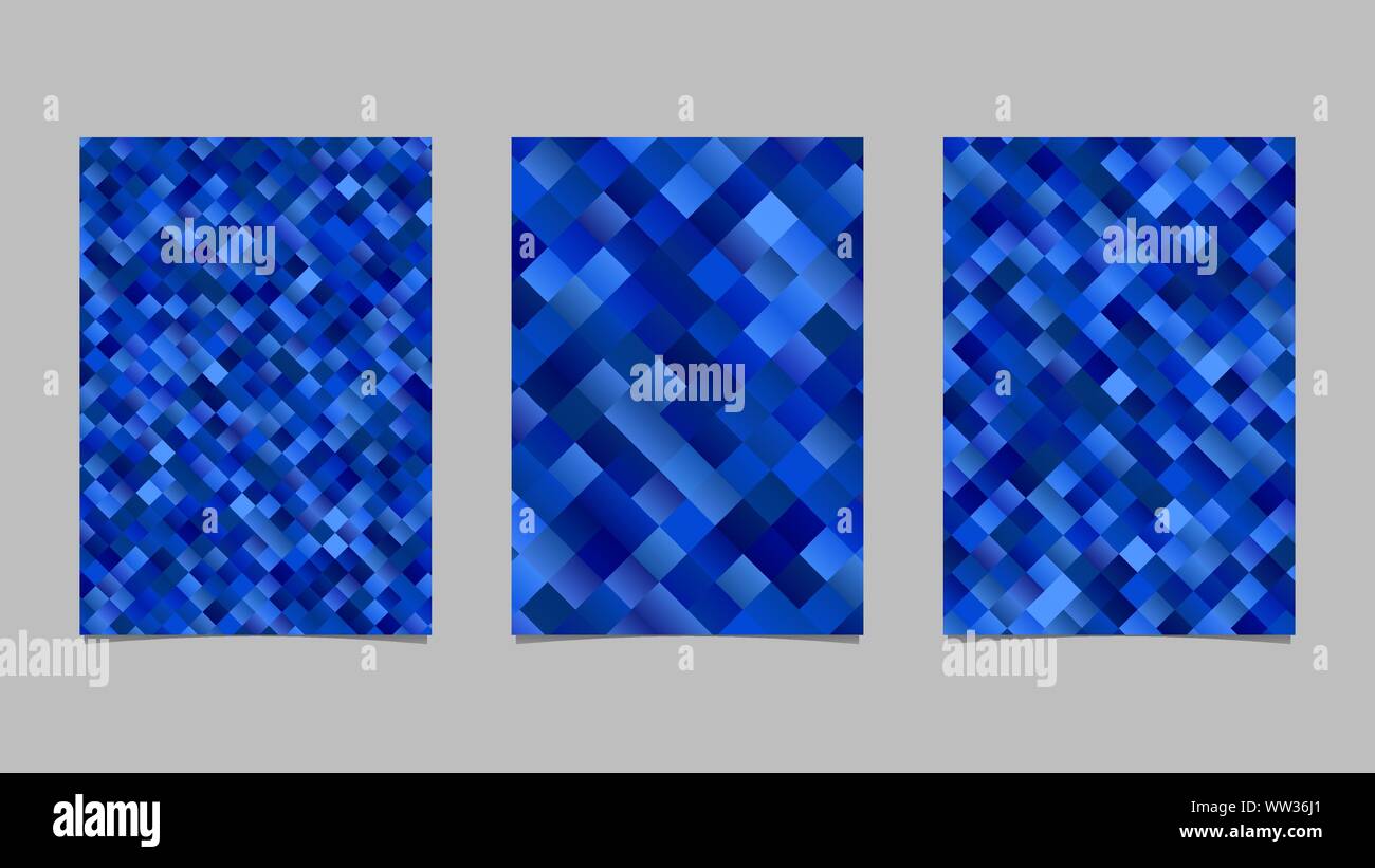 Modern geometrical diagonal square pattern poster template set ...