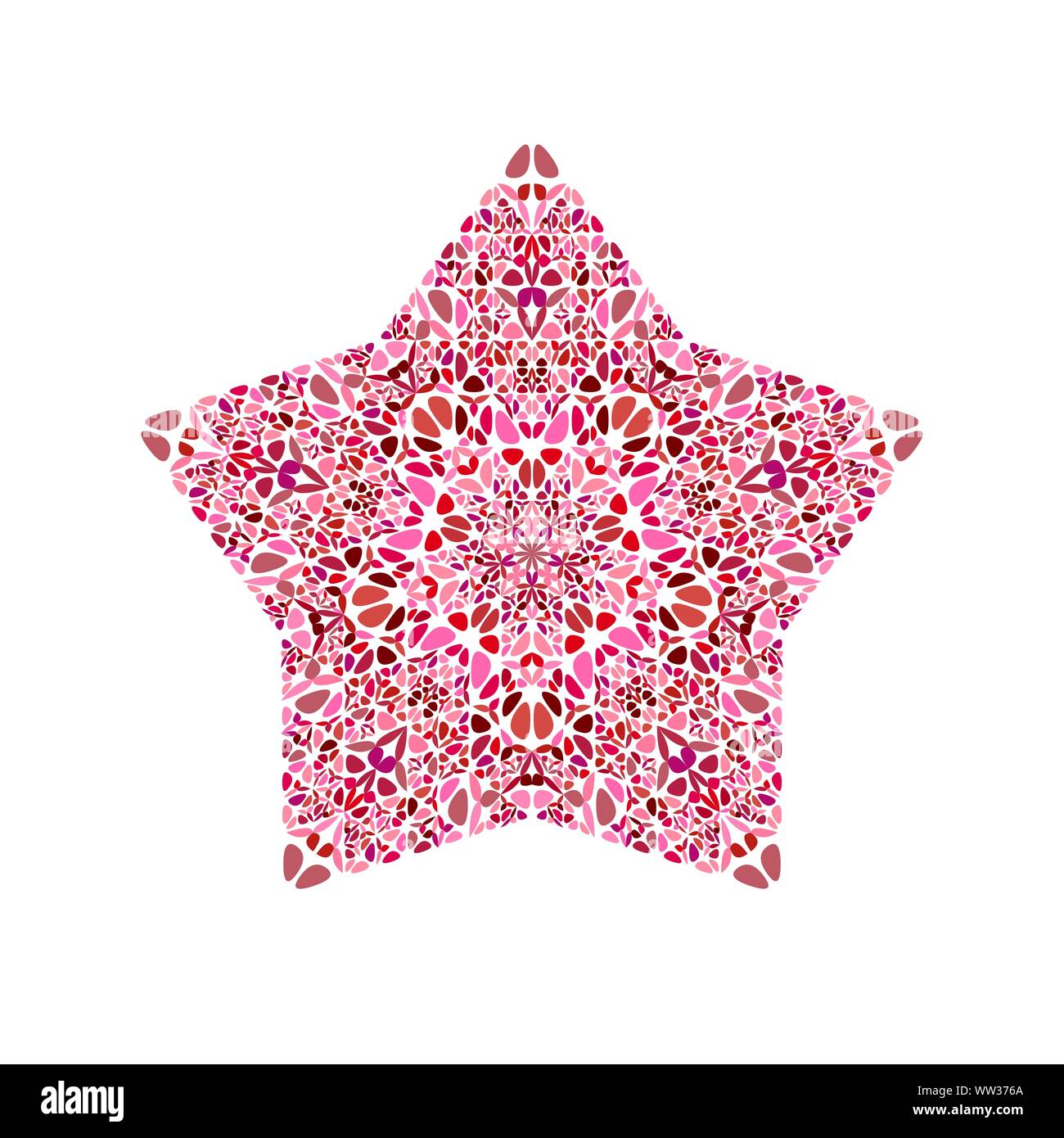 Abstract isolated floral ornament star logo template - geometrical ...