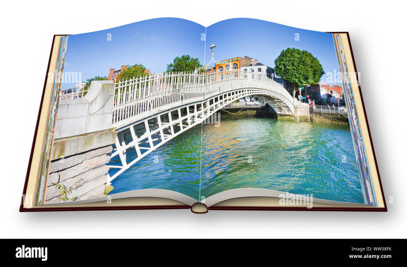 The most famous bridge in Dublin called "Half penny bridge" due to the ...