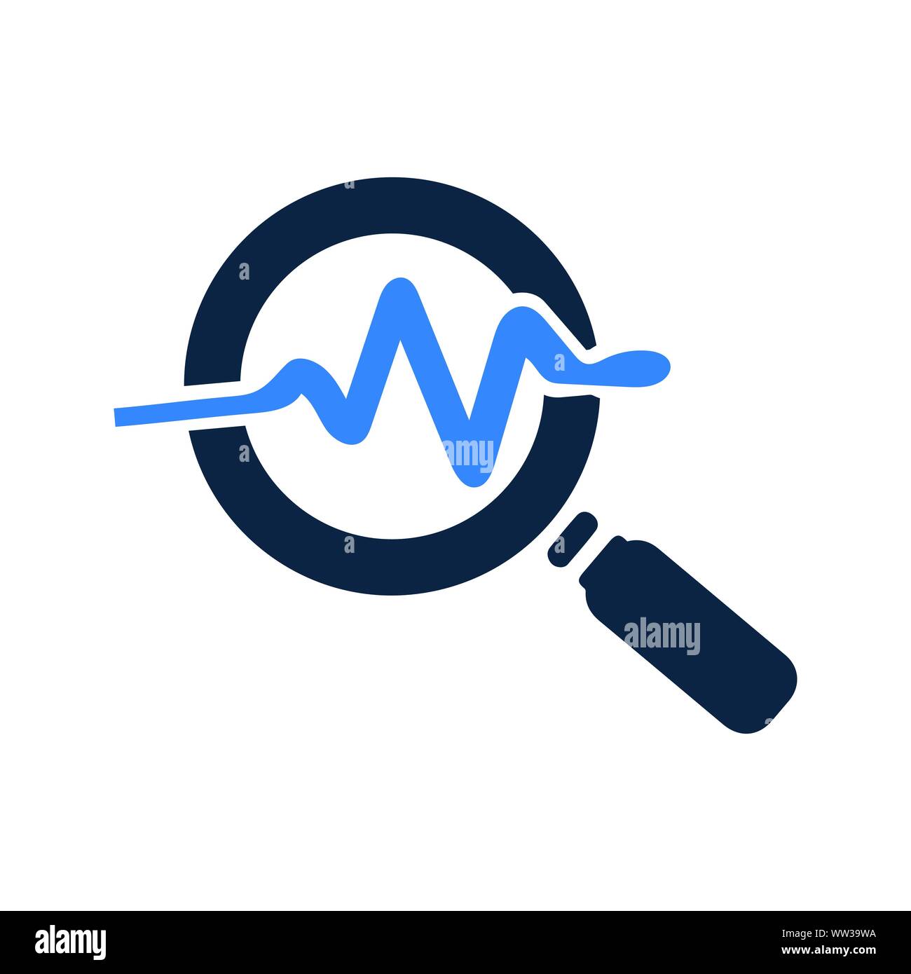 Analysis Icon, magnifying glass Stock Vector Image & Art - Alamy