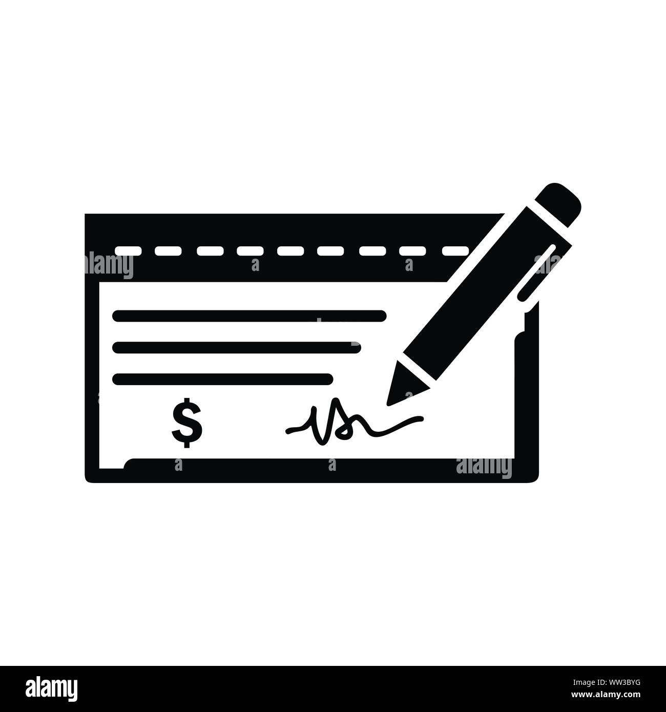 Well organized and fully editable Bank Cheque Icon for any use like ...