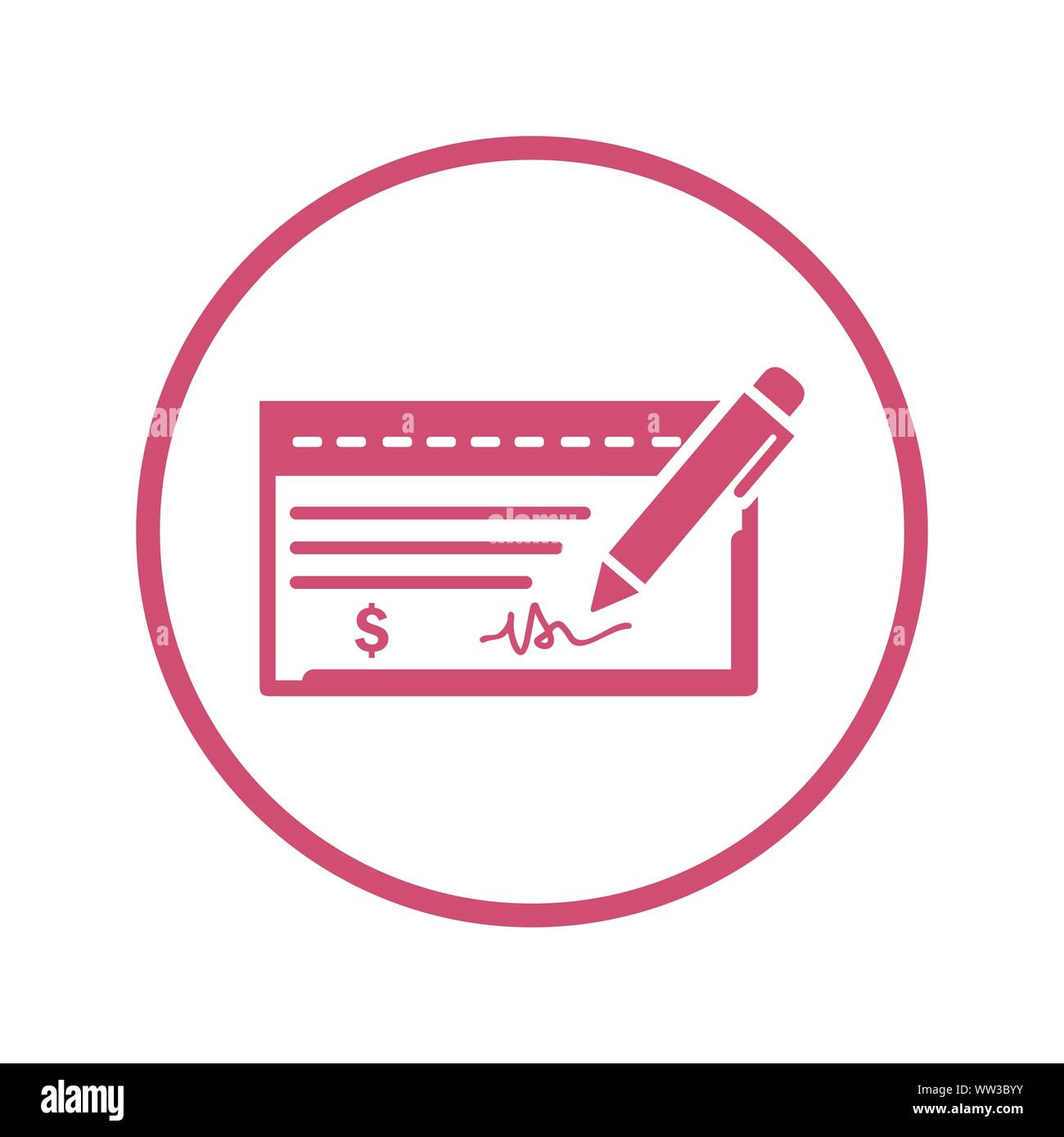 Well organized and fully editable Bank Cheque Icon for any use like ...