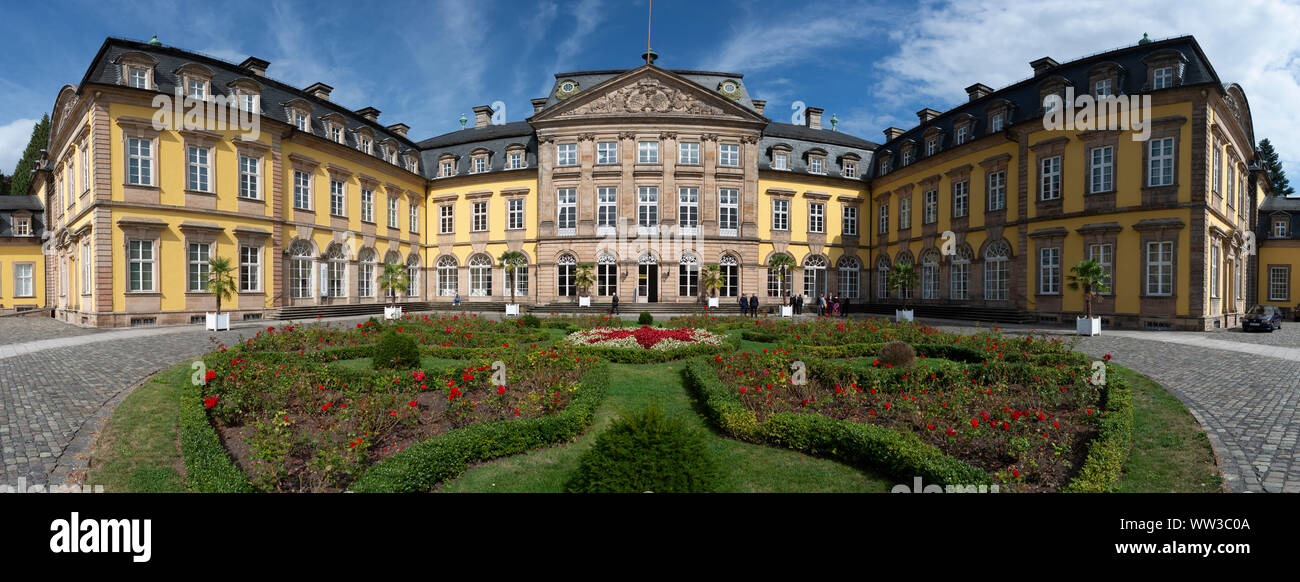 Panorama view of the architecture of the Arolsen castle in Bad Arolsen ...