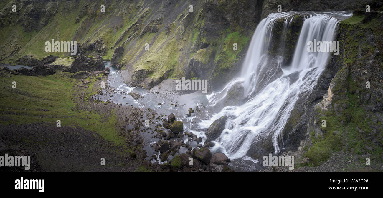 Beautiful waterfall fagrifoss in iceland hi-res stock photography and ...