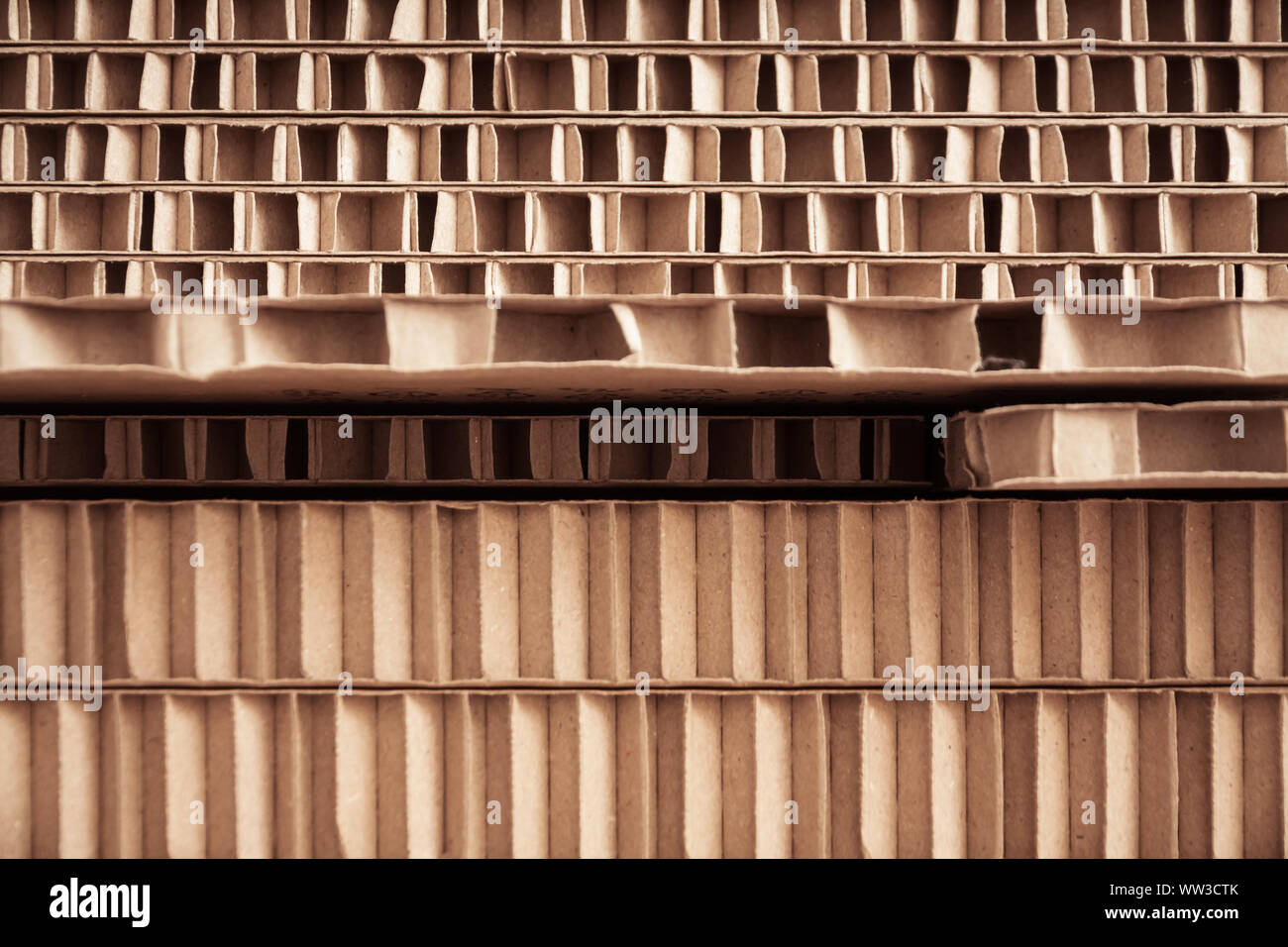 Closeup texture pile corrugated cardboard hi-res stock photography and ...