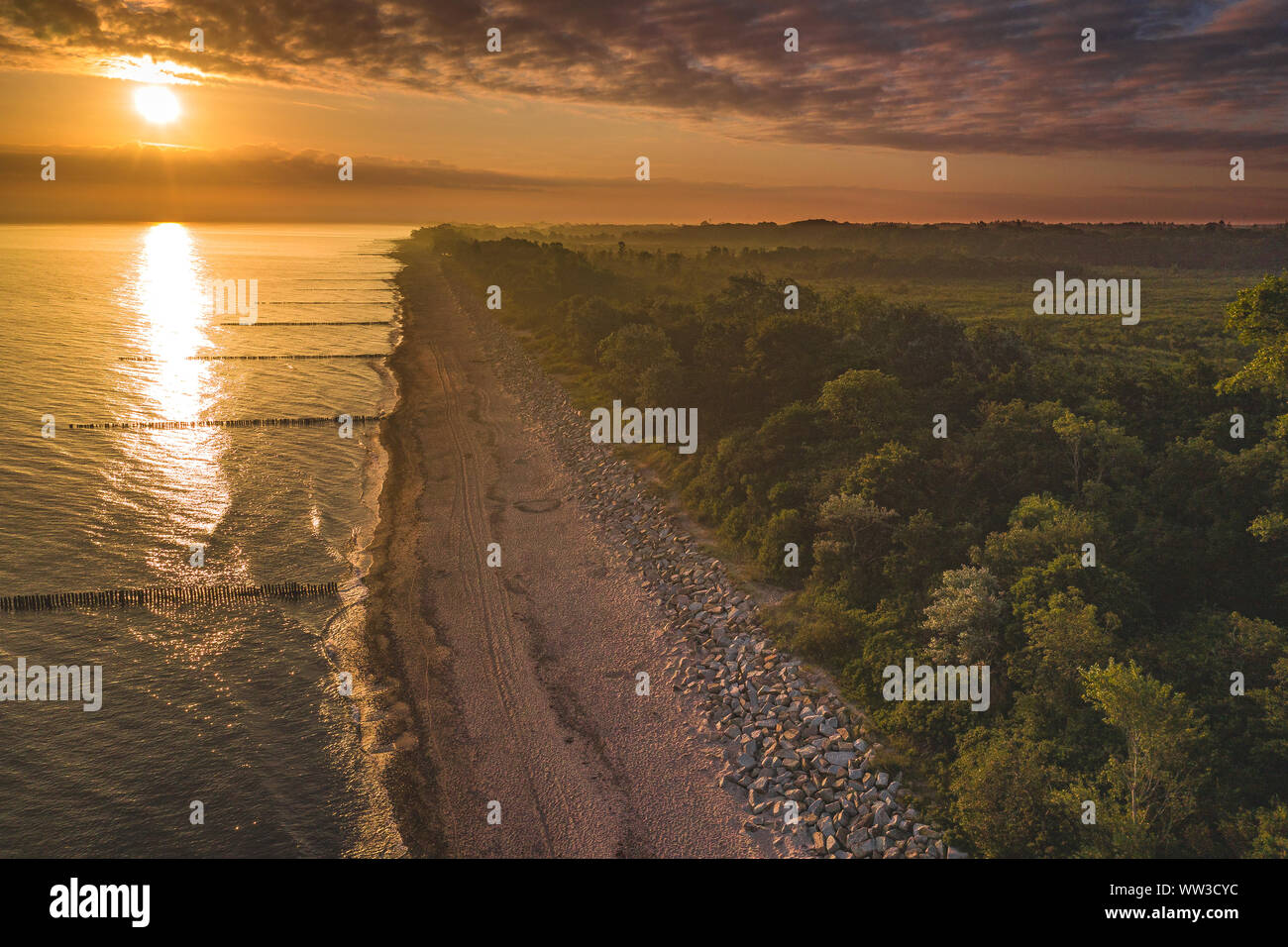 Aerial view sunset over mangrove hi-res stock photography and images ...