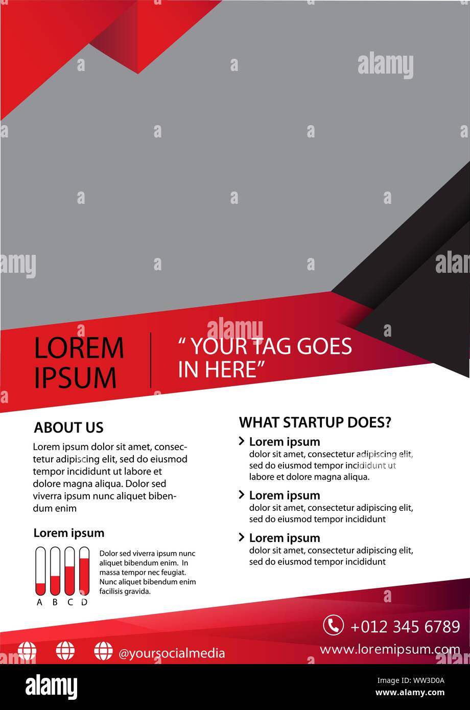 Business brochure flyer advertising a4 vector Stock Vector Image & Art ...