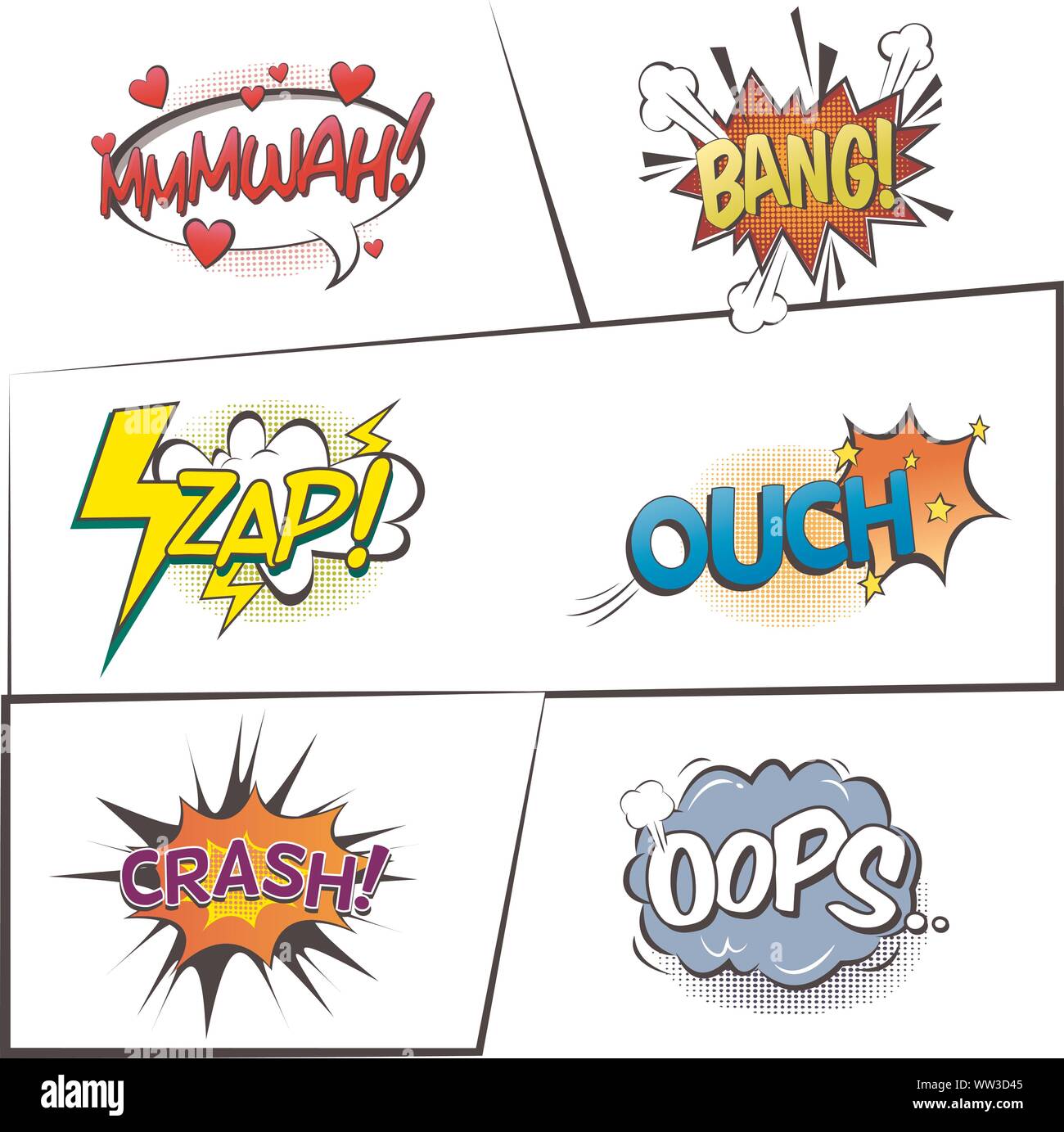 Set of Comical Bubble text Speech Vector eps Stock Vector Image & Art ...