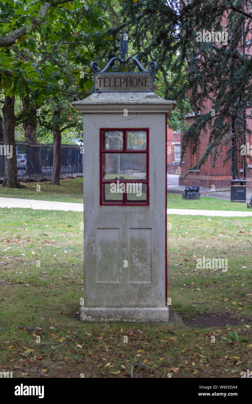 An original telephone box, the very first design for a vintage phone ...