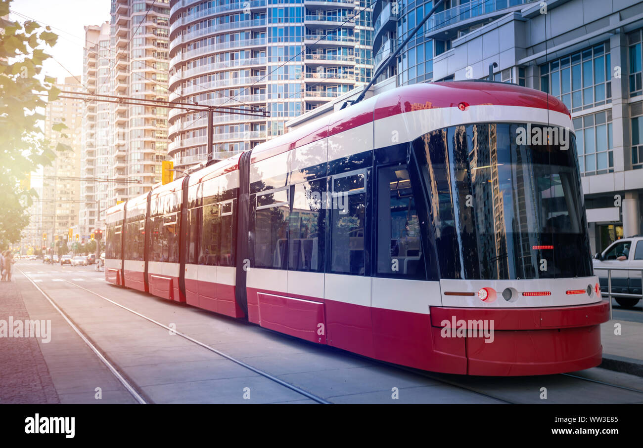 Modern Streetcar in Toronto, Ontario, Canada Stock Photo - Alamy