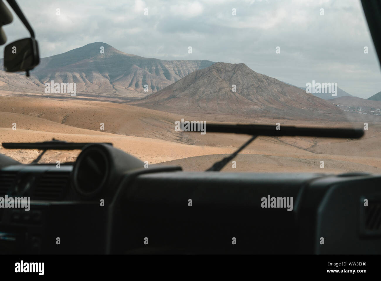 4x4 front windows view while driving Stock Photo - Alamy