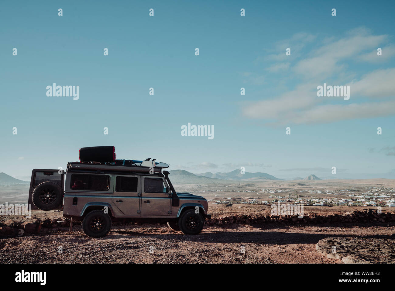Morning light in the camp spot with a nice view Stock Photo - Alamy