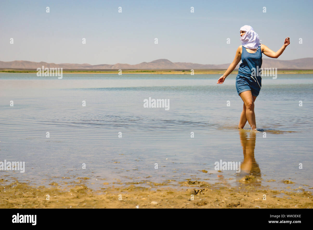 Desert oasis woman hi-res stock photography and images - Alamy