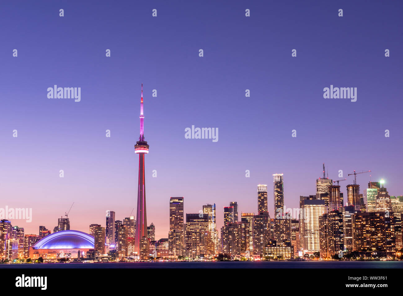 Night view of Toronto city, Canada Stock Photo - Alamy