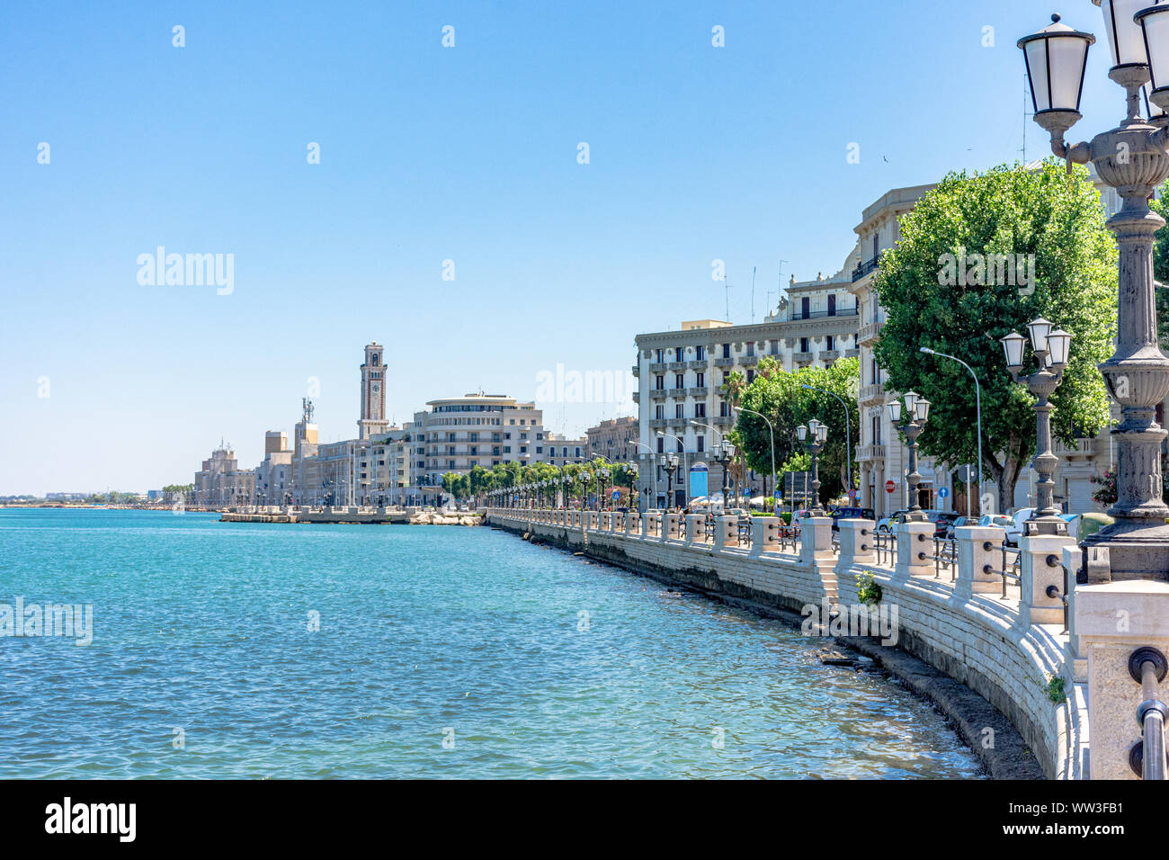 Italy, Bari, view of the waterfront Stock Photo - Alamy