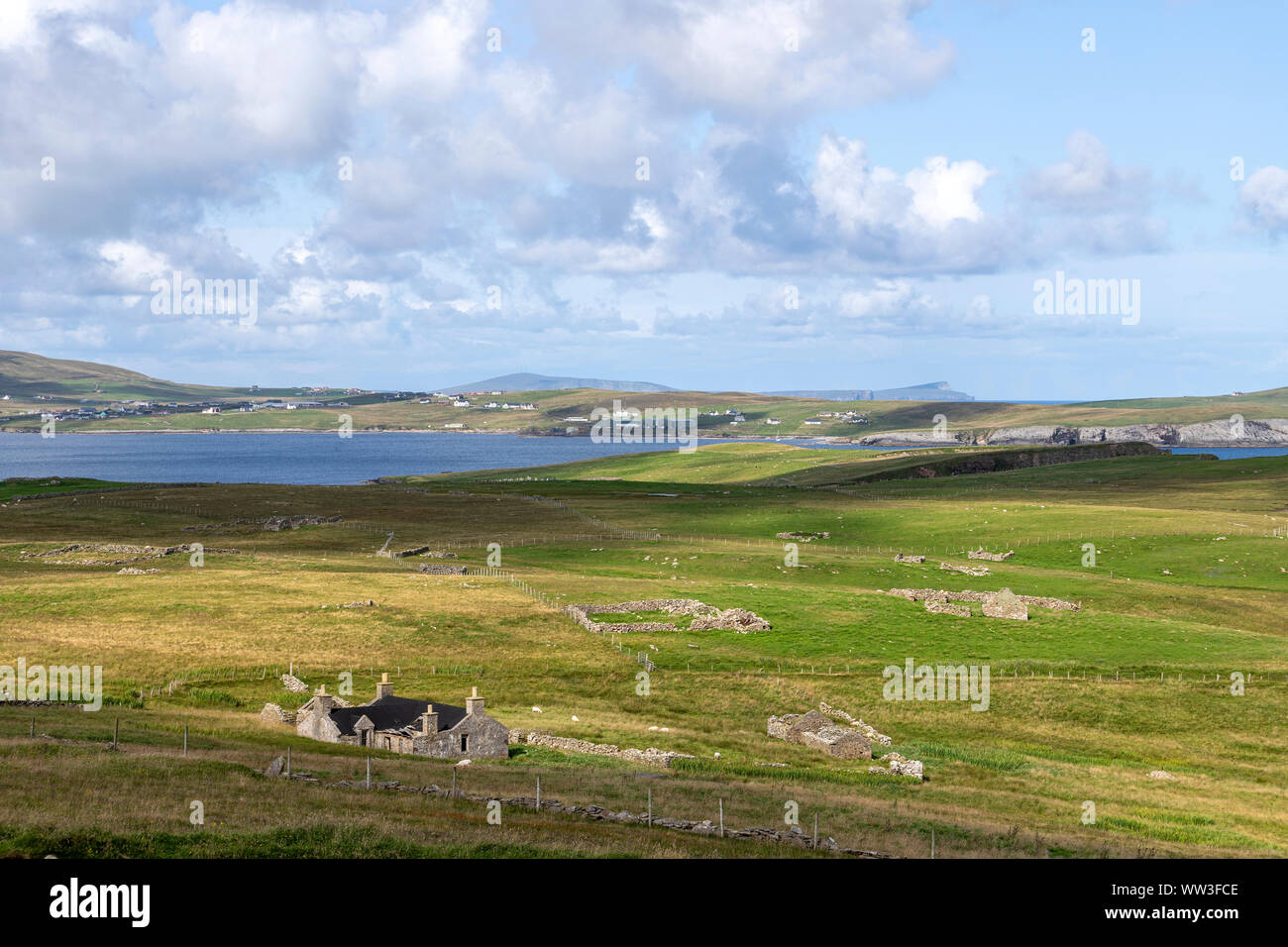 Landscape view from Voortrekker Shetland, Mainland, Shetland islands ...