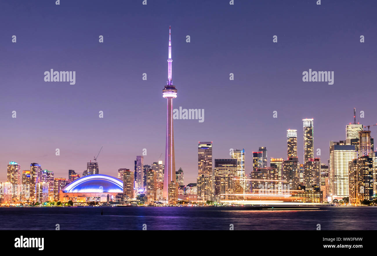 Toronto city view and skyline at night, Ontario, Canada Stock Photo - Alamy
