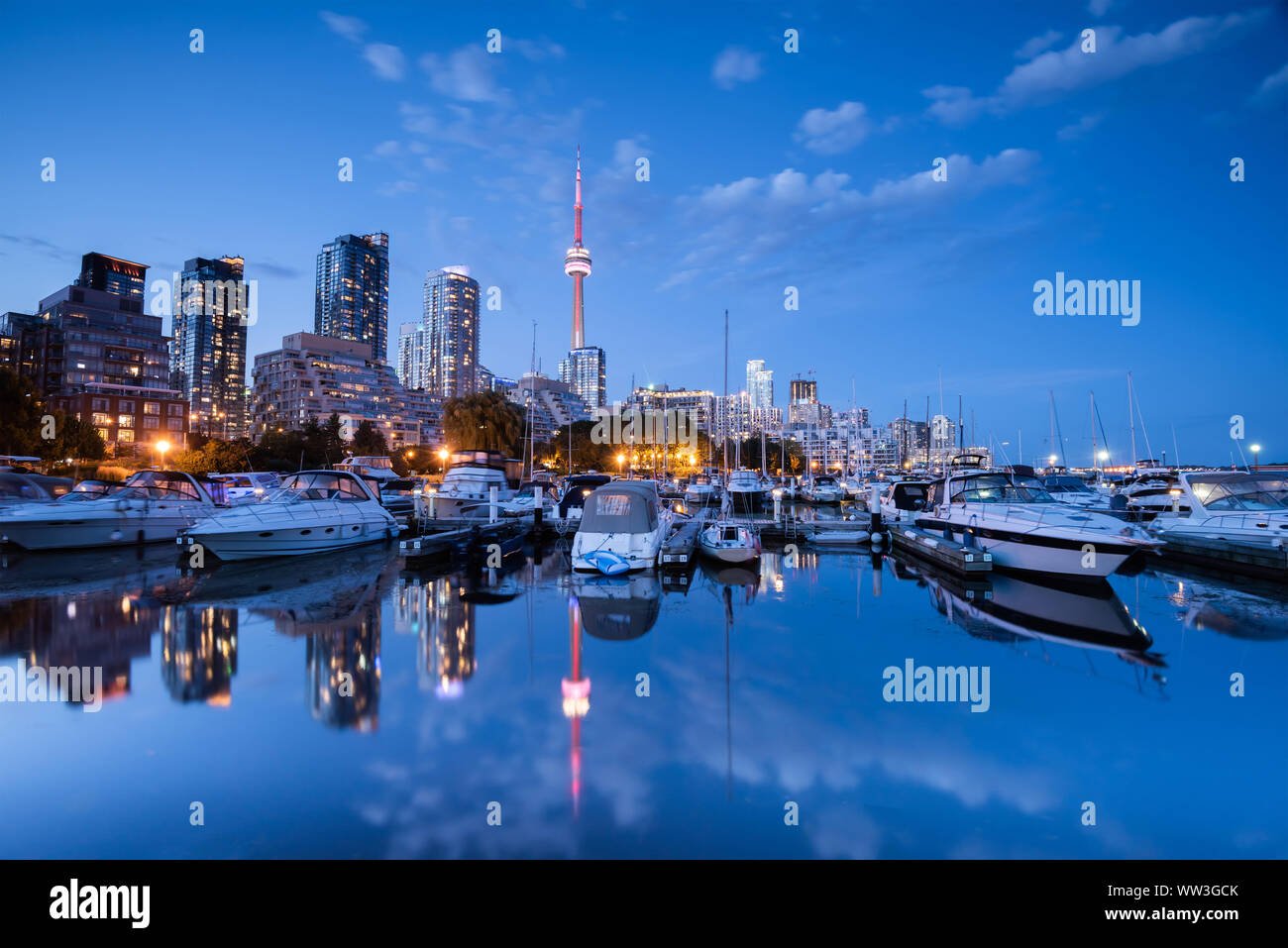 Toronto city skyline at night, Ontario, Canada Stock Photo - Alamy