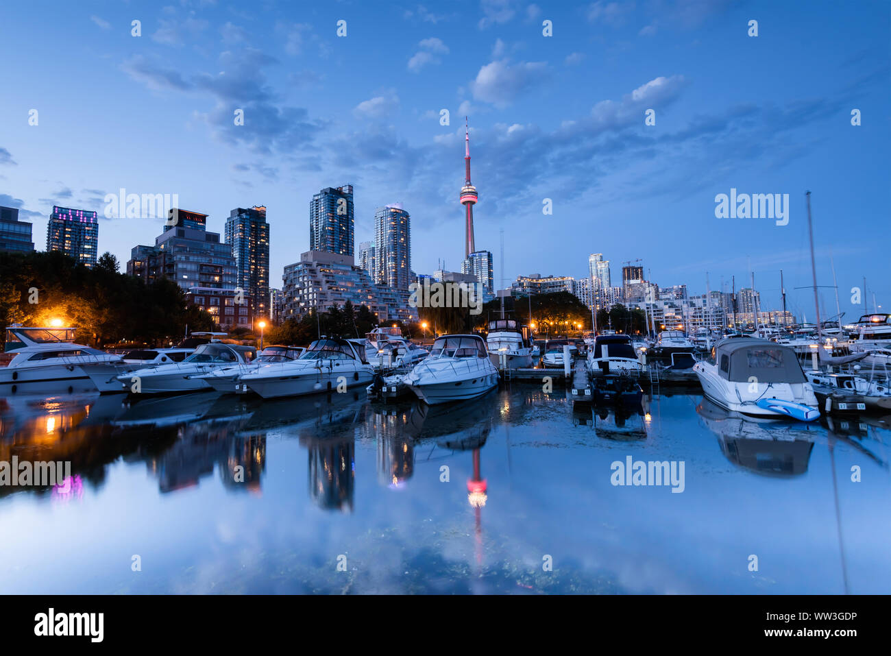 Toronto city skyline at night, Ontario, Canada Stock Photo - Alamy