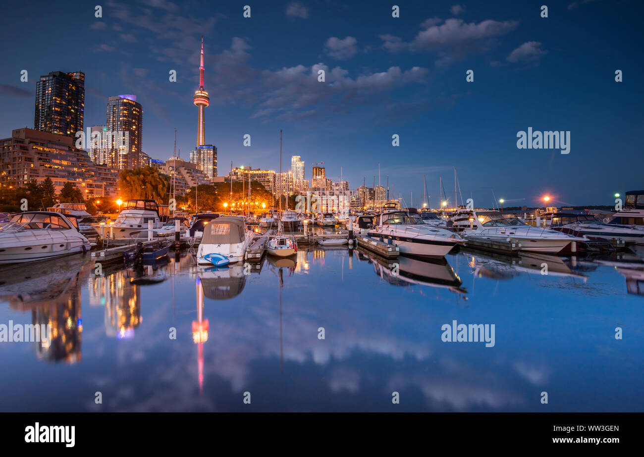 Toronto city skyline at night, Ontario, Canada Stock Photo - Alamy
