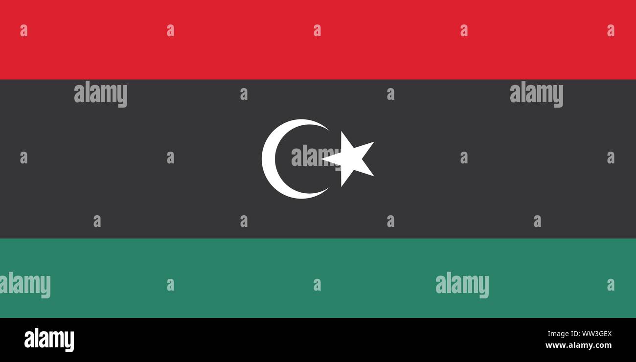 Flag of Libya. Libya vector flag. National symbol of Libya Stock Vector ...