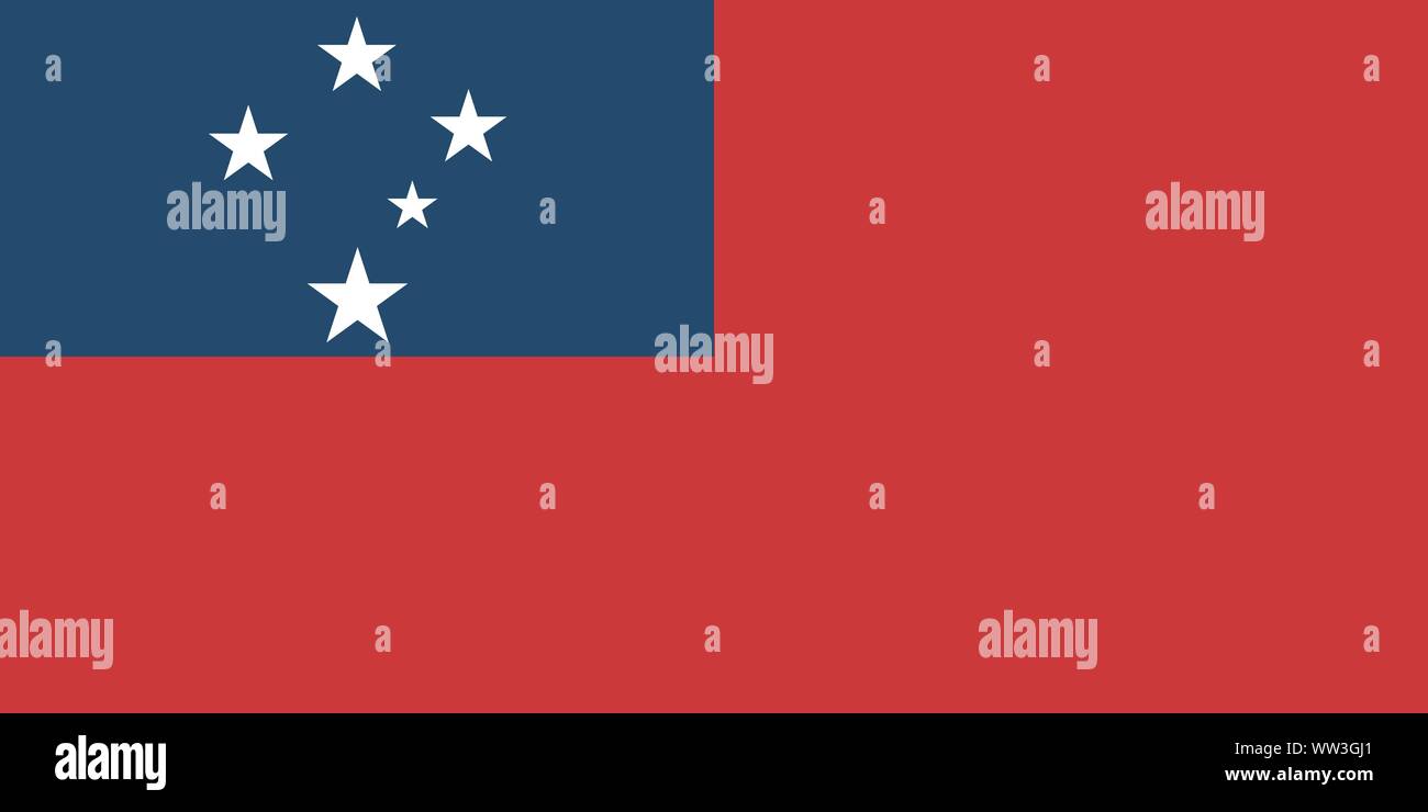 Vector flag of Samoa. Eps 10 Vector illustration. Apia Stock Vector ...