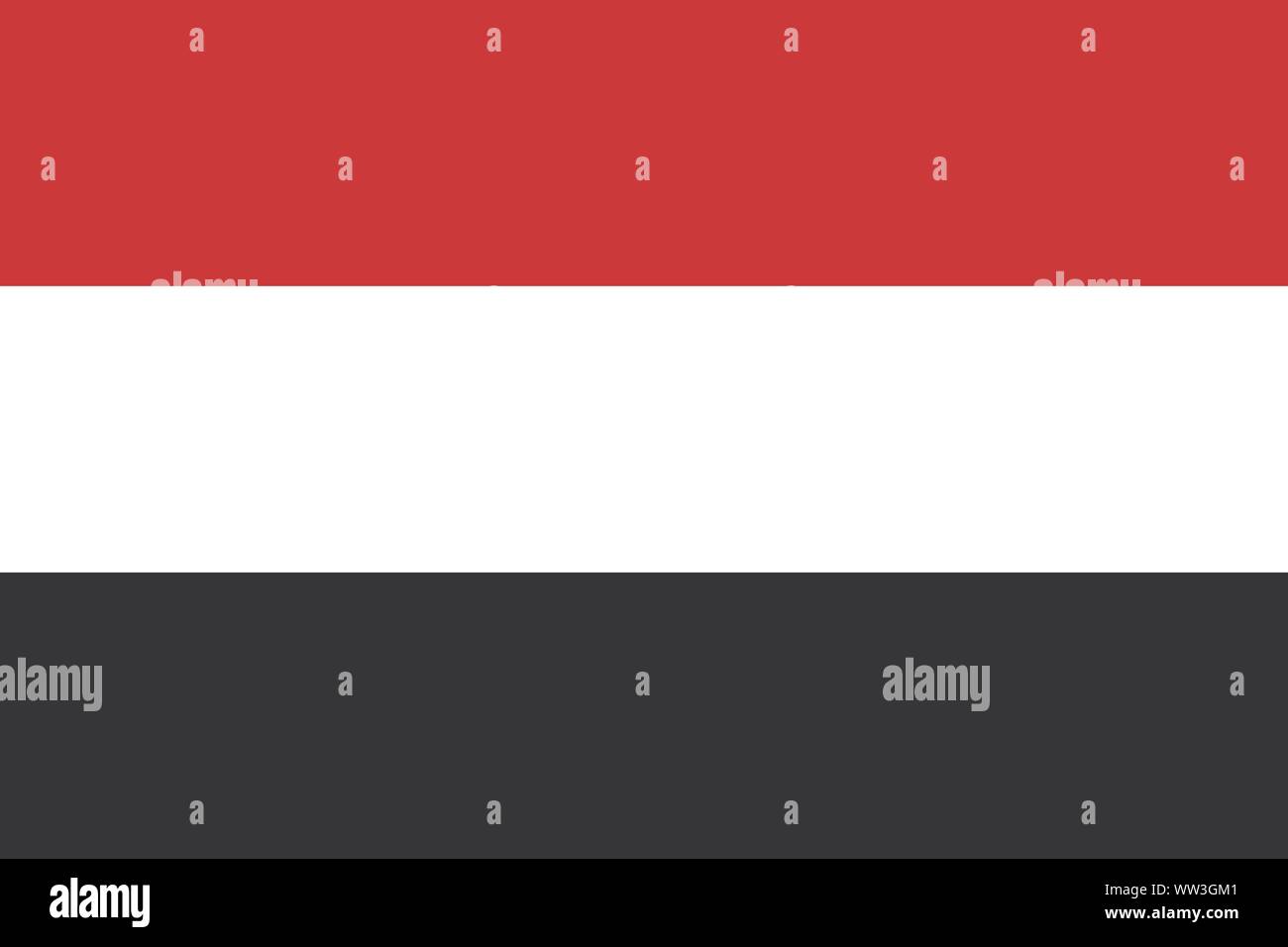 Vector flag of Yemen. Eps 10 Vector illustration. Sana. The Arab ...