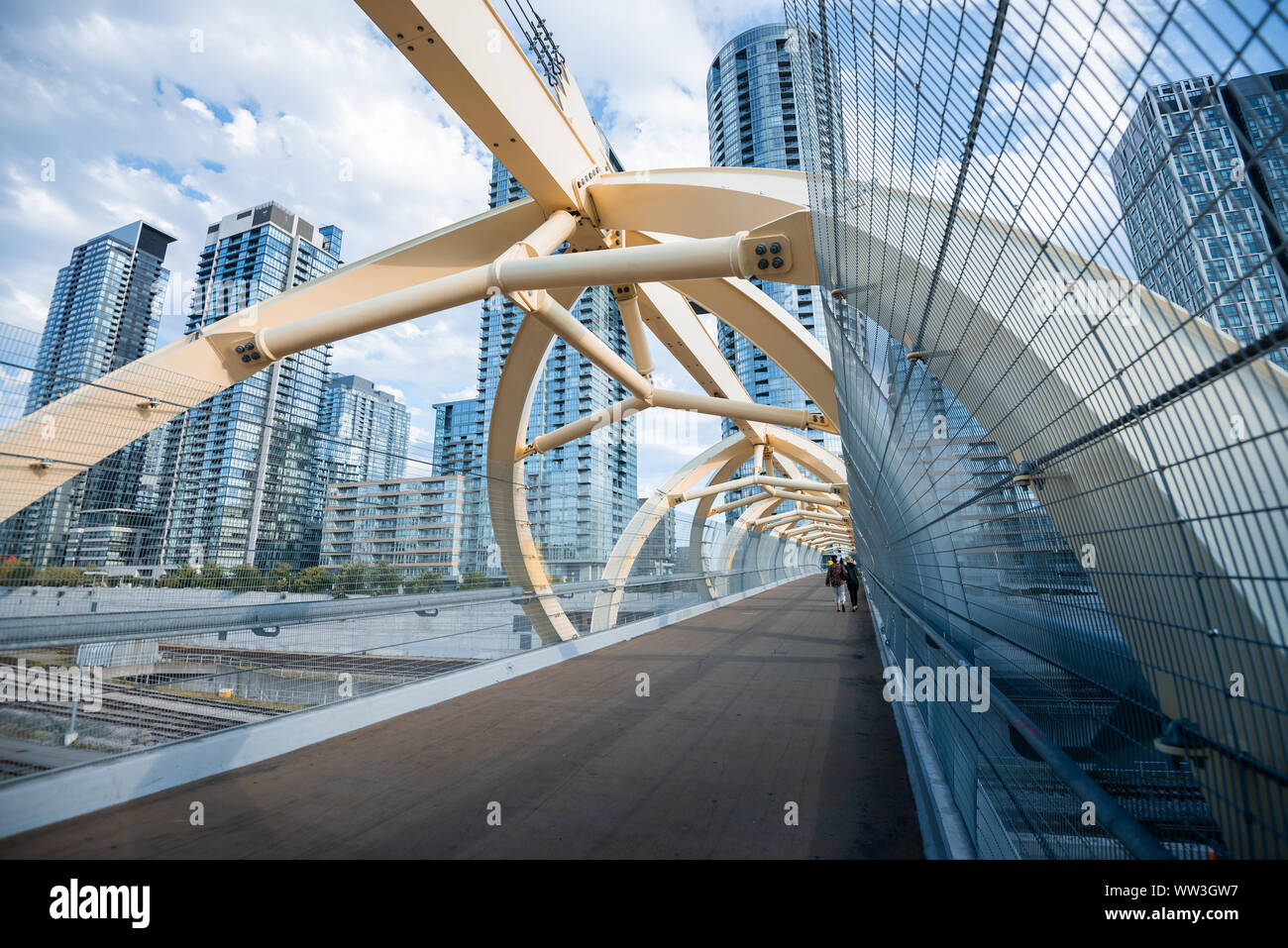 Puente De Luz Pedestrian Bridge, Toronto, Ontario, Canada Stock Photo ...