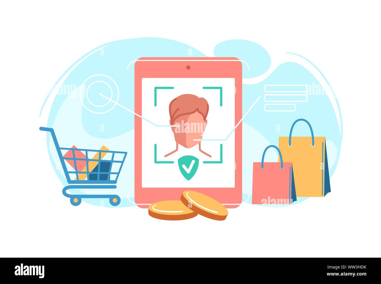 Facial id system Stock Vector Images - Alamy