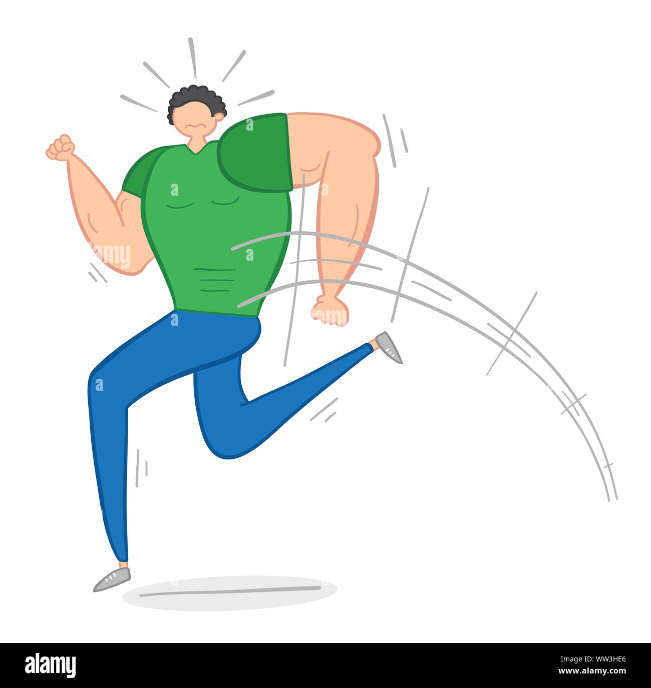 Worried man running Stock Vector Images - Alamy