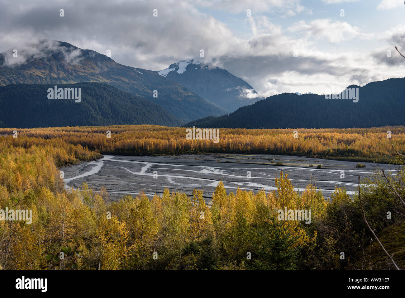 Resurrection River Valley at Exit Glacier, Kenai Fjords National Park ...