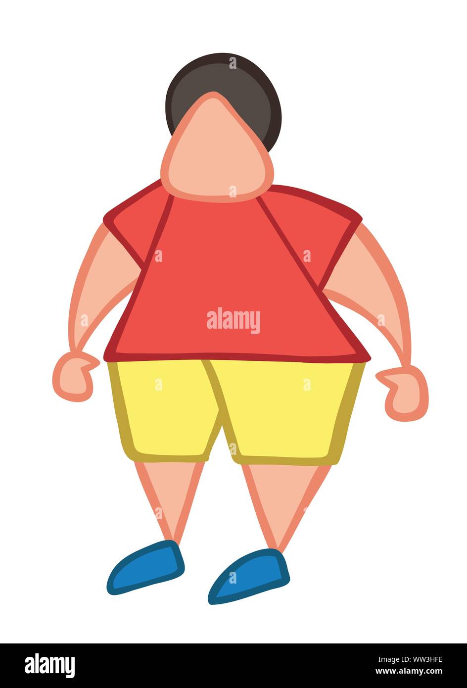 Vector illustration child. Hand drawn. Colored outlines Stock Vector ...