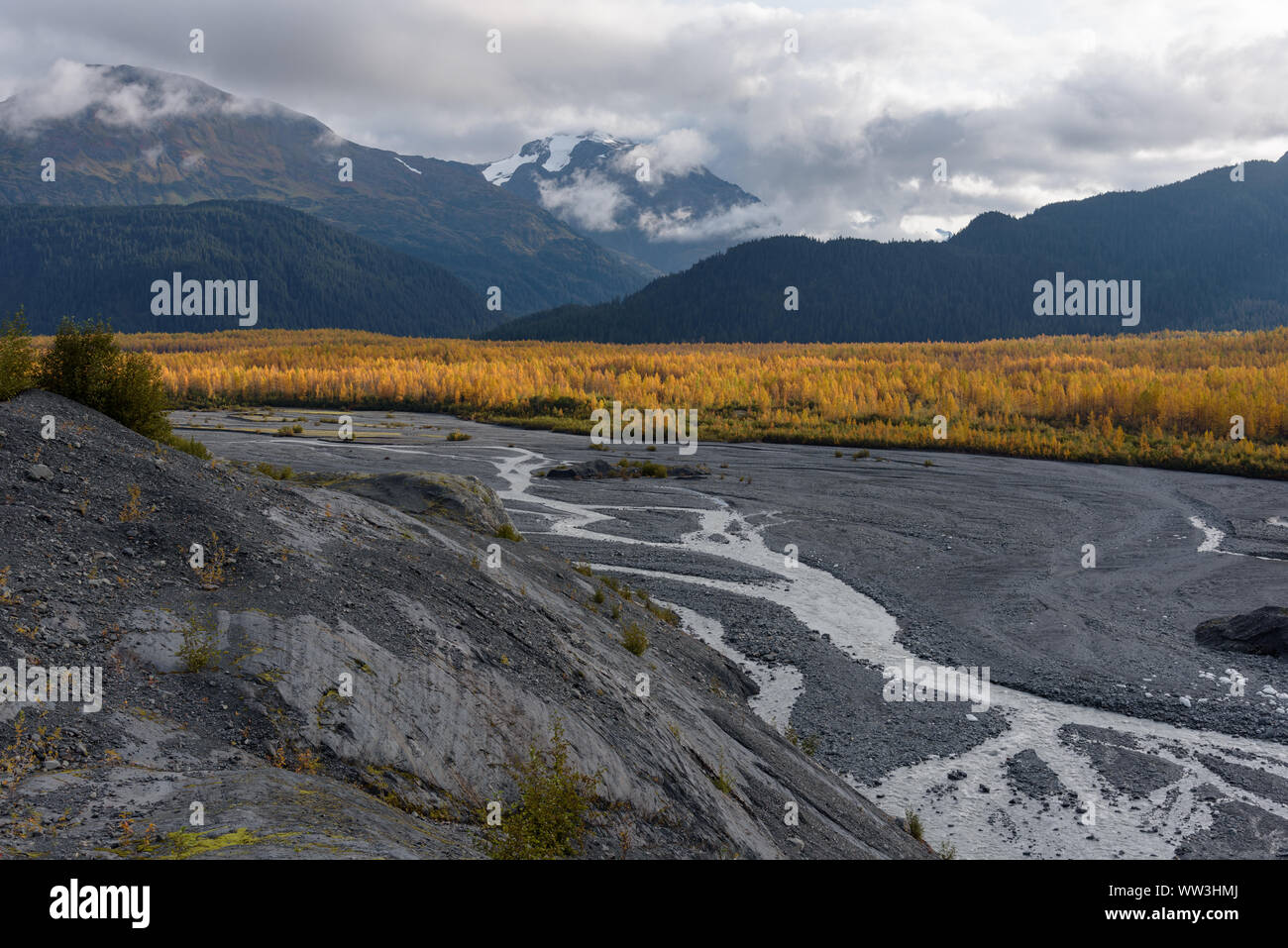 Resurrection River at Exit Glacier, Harding Icefield, Kenai Fjords ...