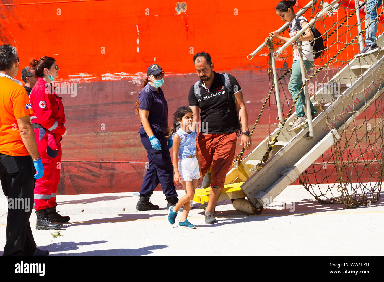 Heraklion, Grete, Greece, September 5 2017: Immigrants rescued in the ...