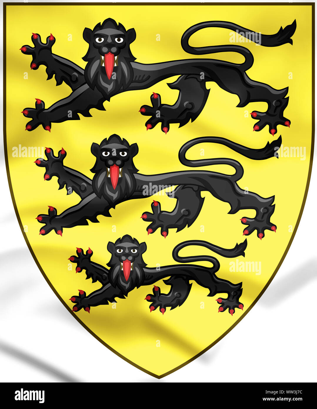 3D Duchy of Swabia coat of arms, Germany. 3D Illustration Stock Photo ...