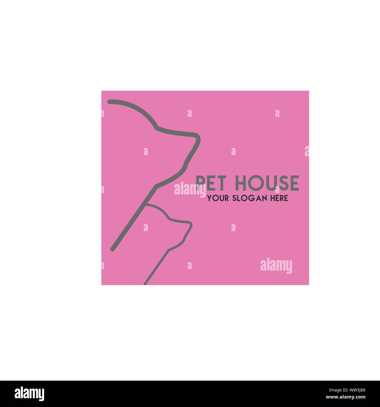 Pet House Logos Vector Work Stock Vector Image & Art - Alamy