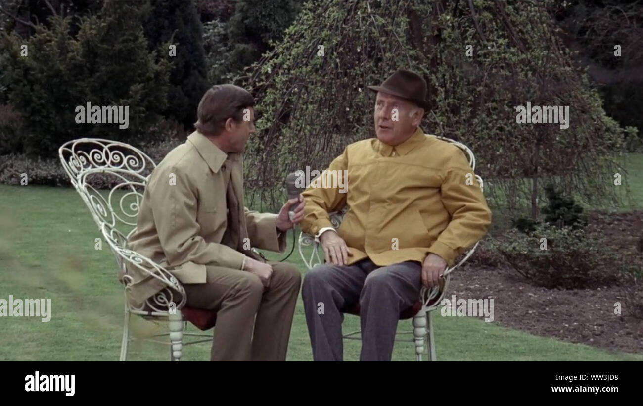 London. UK. Michael Aspel and Wilfrid Hyde-White in a scene in ©Grand ...