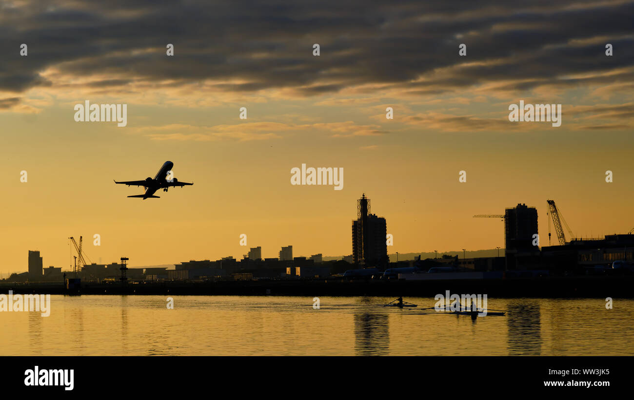Pictured are British Airways aircraft at London City Airport Stock ...