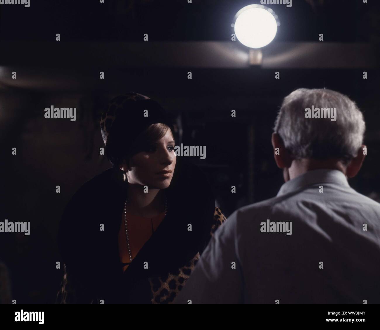 BARBRA STREISAND as Fanny Brice with director WILLIAM WYLER in FUNNY ...