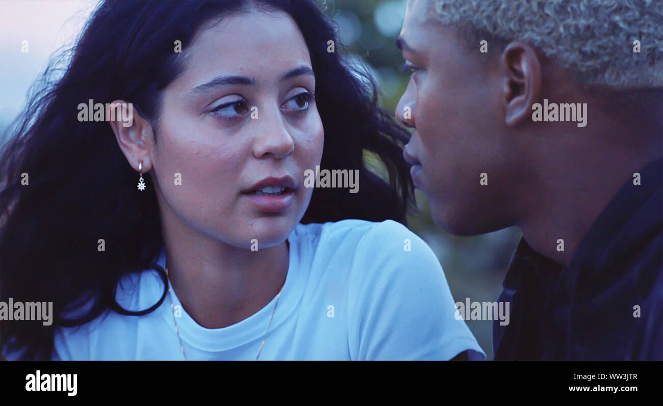 USA. Kelvin Harrison Jr. and Alexa Demie in a scene from the ©A24 new movie: Waves (2019). Plot ...
