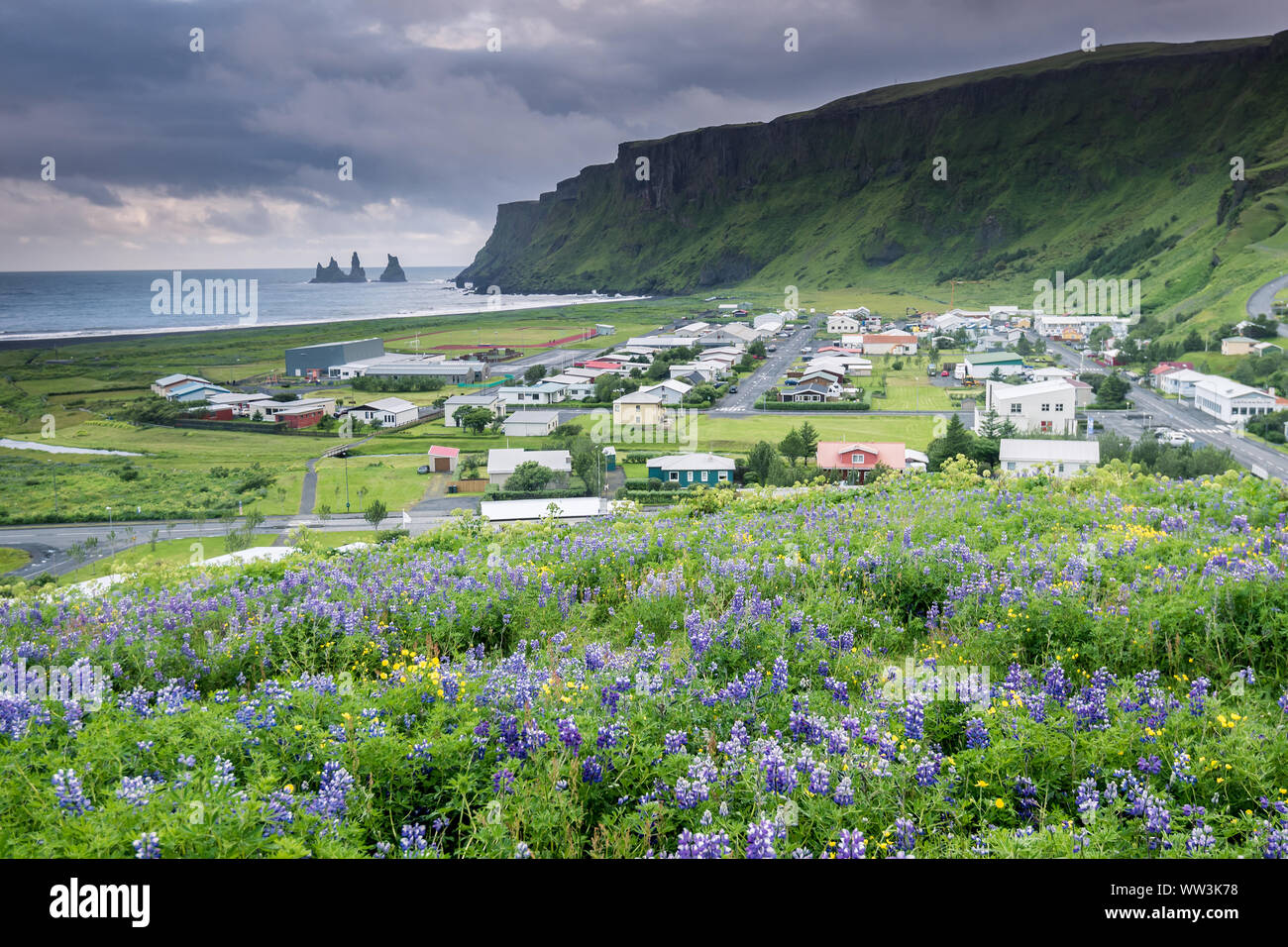 Beautiful town vik myrdal iceland hi-res stock photography and images ...